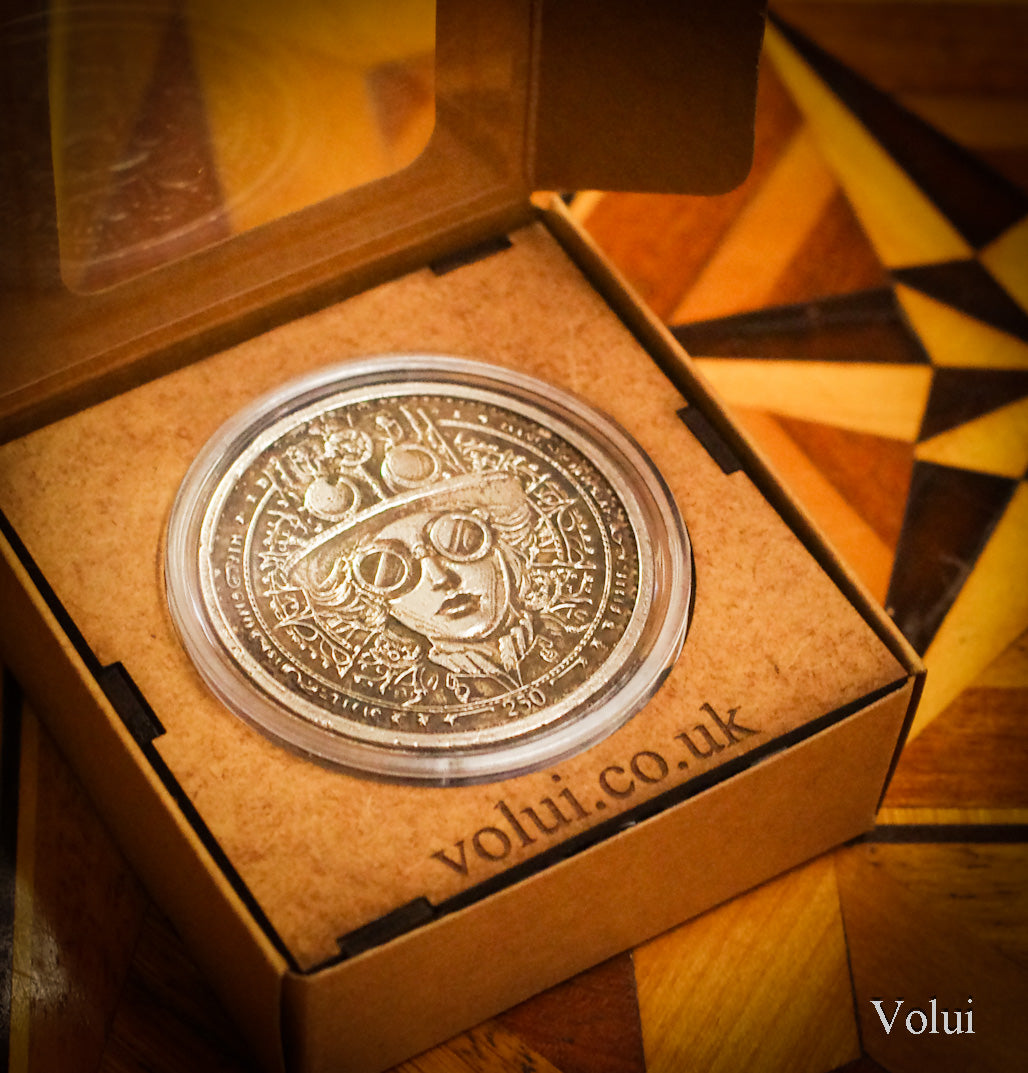 .925 Silver 250 Dollar Steampunk Coin Design Collectable Sand Cast Han ...