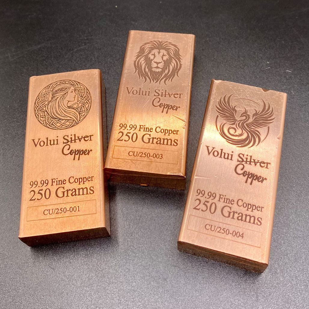 250 Grams Copper Bars – Volui Silver